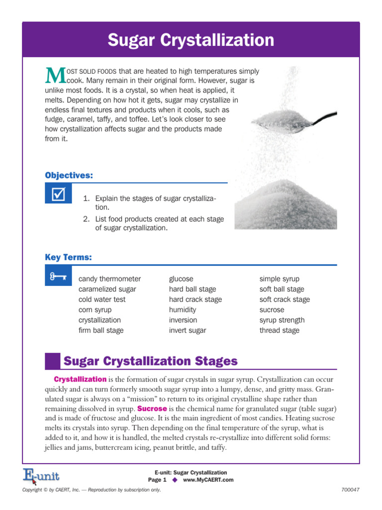 Sugar Crystallization | PDF | Caramel | Candy