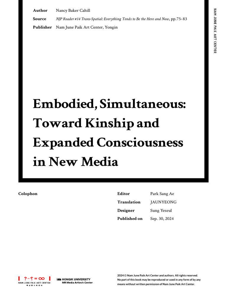 Embodied, Simultaneous | PDF | Experience | Reality