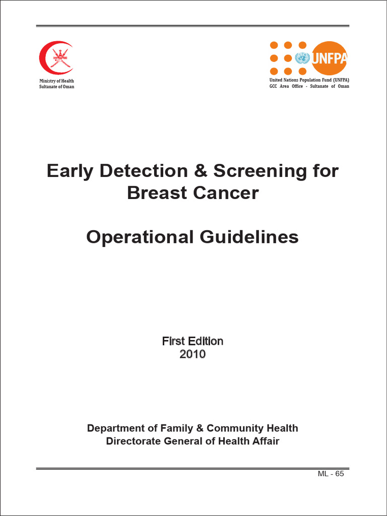 Breast Cancer Early Detection Guidelines | PDF | Mammography | Breast ...