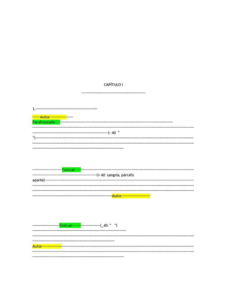 Modelo Capítulo I | PDF