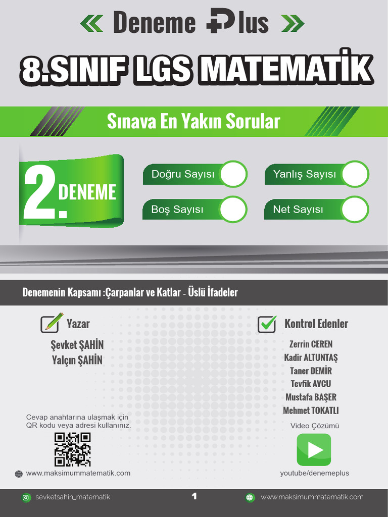 8.sinif Deneme Plus 2 | PDF