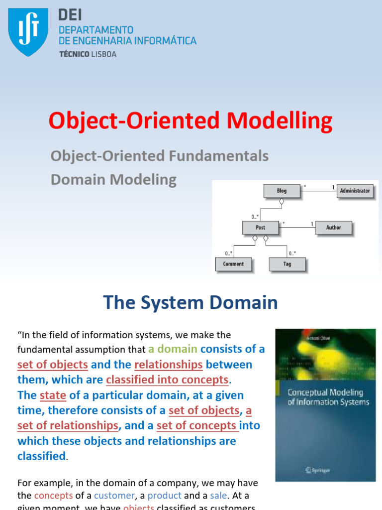 AMS2024 10a UML Domain&Objects | PDF | Conceptual Model | Class (Computer Programming)
