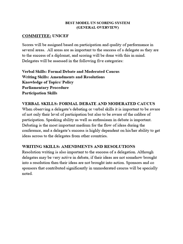 Best Model Un Scoring System | PDF | Cognitive Science | Human ...