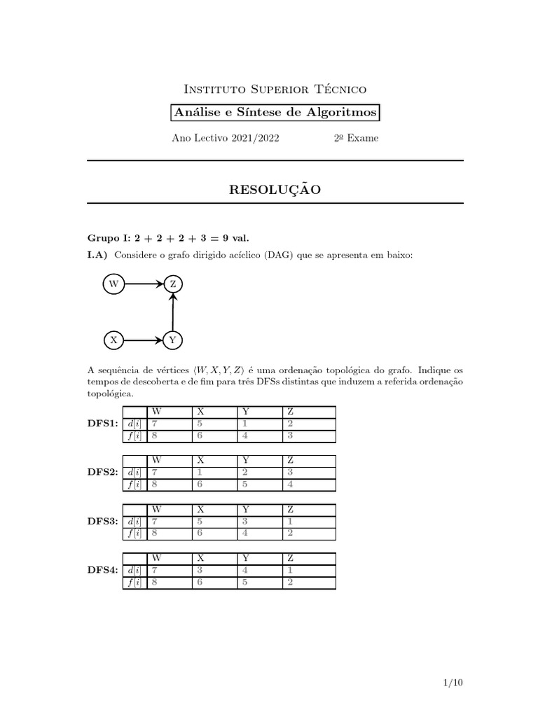 e2_sol | PDF | Algoritmos | Teoria dos Gráficos
