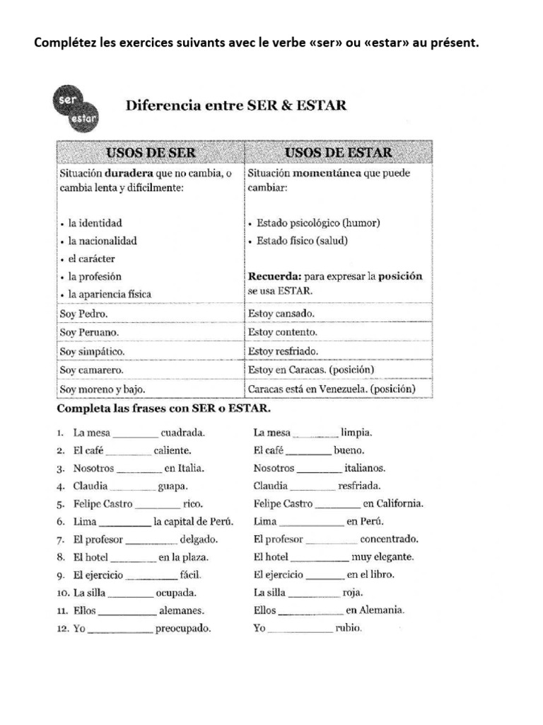 Verbo Ser-Estar (Version Corregida) | PDF