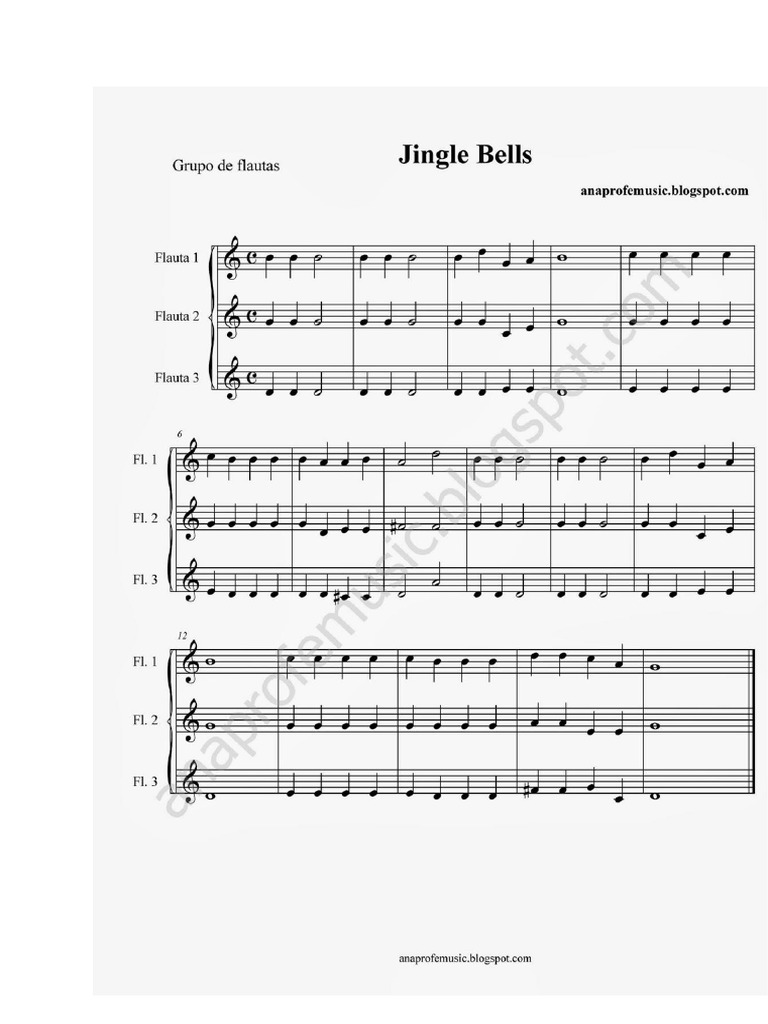Jingle Bells 3 Voces | PDF