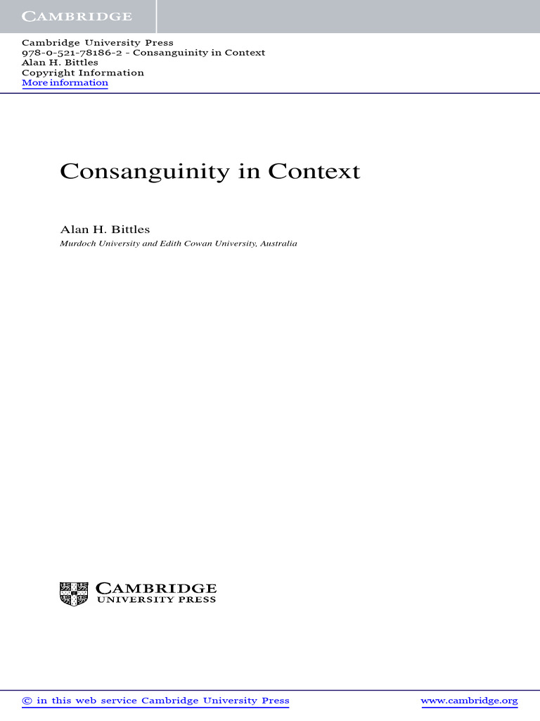 Consanguinity in Context 4227laosp5 | PDF