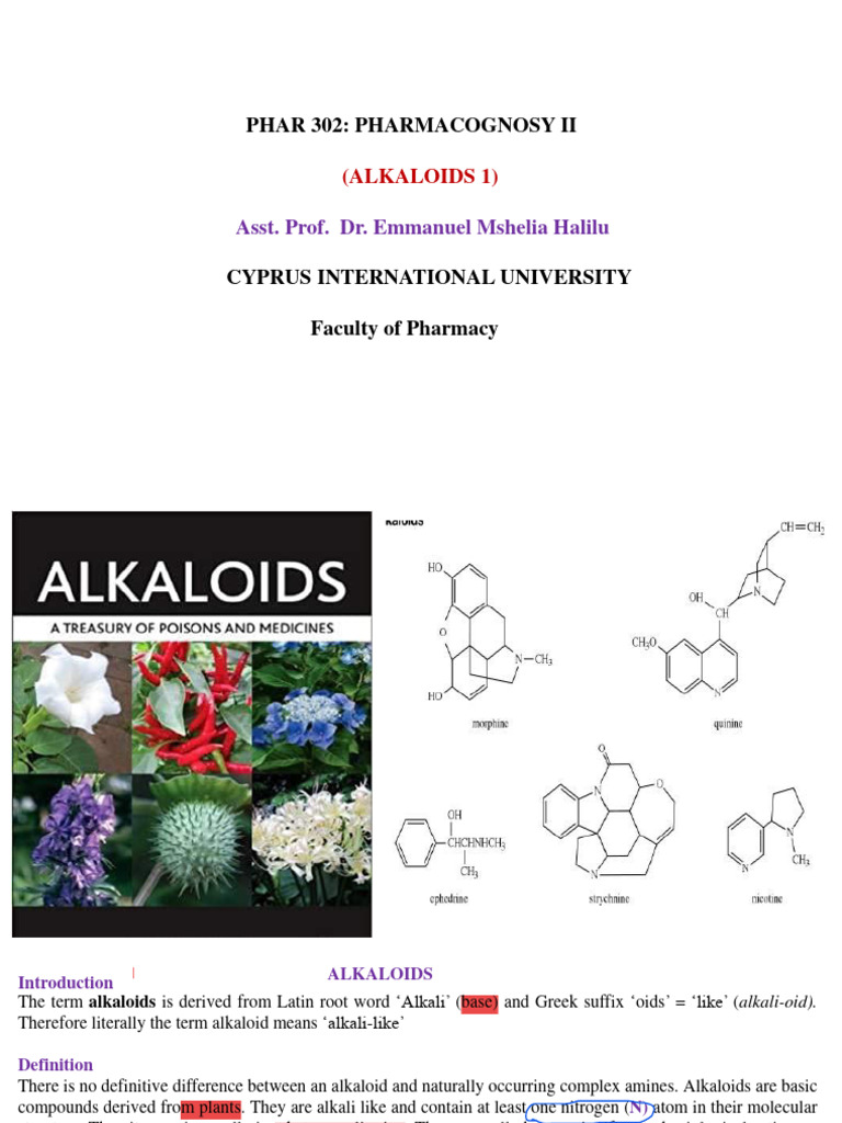 ALKALOIDS 1 (3 Files Merged) Nuhu | PDF | Alkaloid | Chemical Compounds