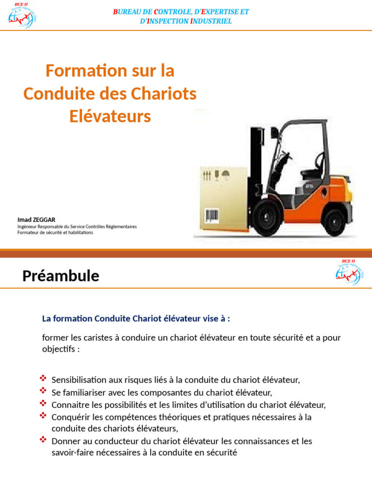 Conduite Chariot Élévateur | PDF | Chariot élévateur | Évaluation des ...