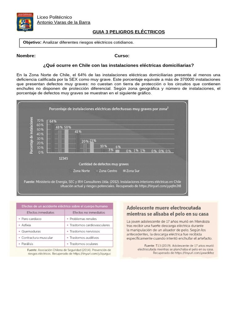guia 3 riesgos eléctricos | PDF | Electricidad | Corriente eléctrica