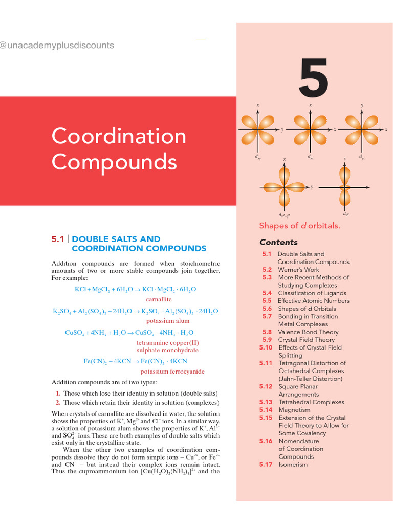 Coordination Chemistry J D LEE | PDF | Coordination Complex | Ligand