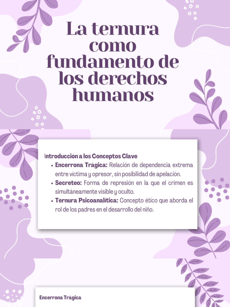 La Ternura Como Fundamento de Los Derechos Humanos | PDF | Violencia | Sicología