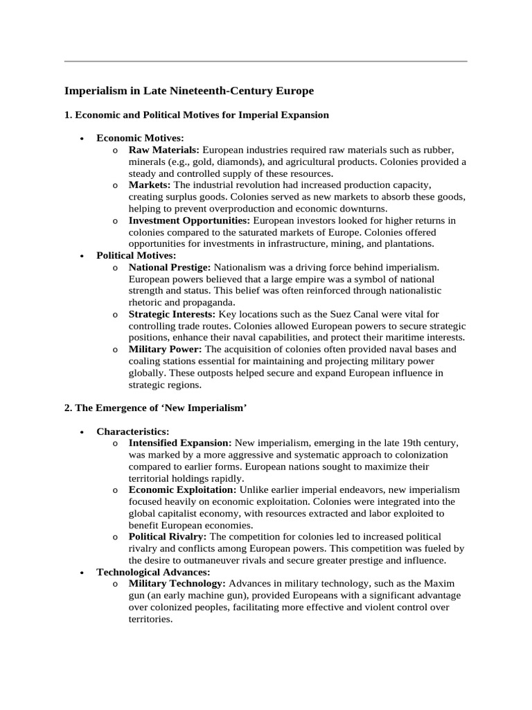 Imperialism in Late Nineteenth | PDF | Empire Of Japan | Russo Japanese War