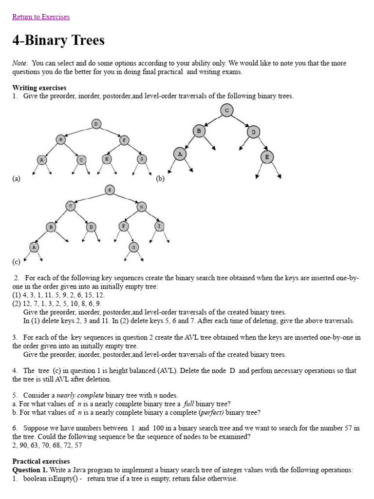4. Binary Trees | PDF | Algorithms And Data Structures | Computer Programming