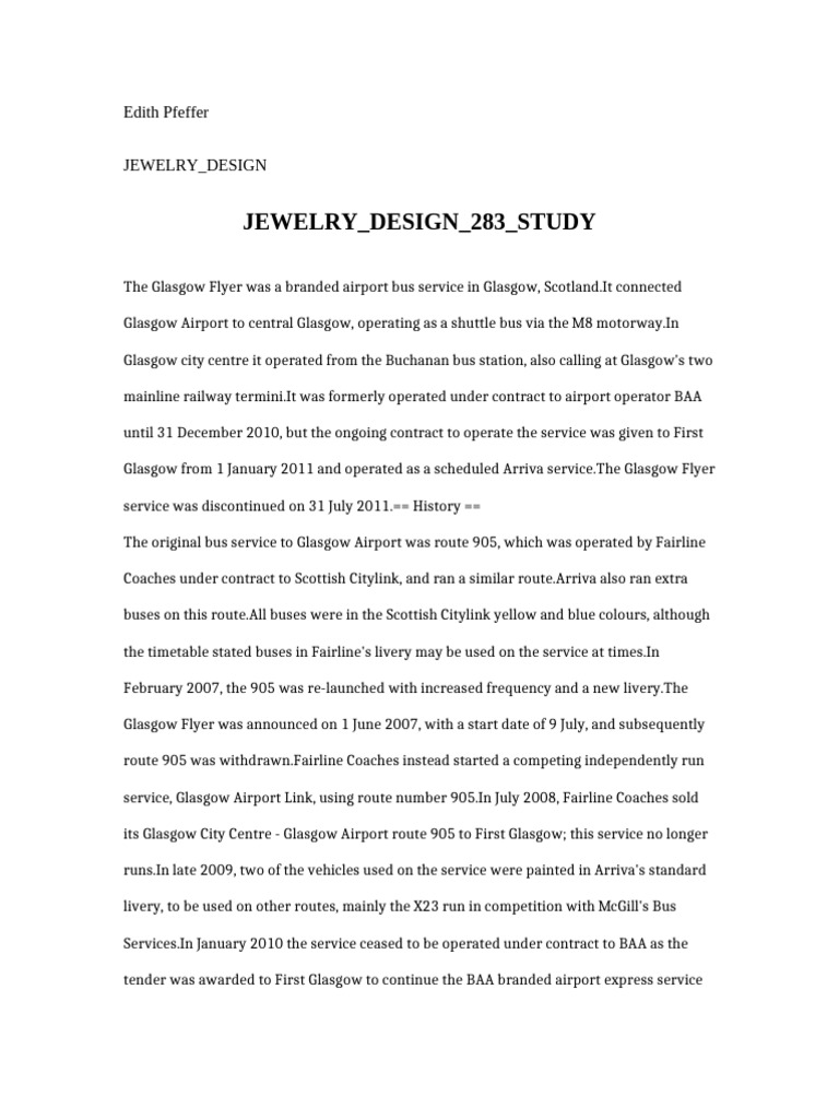 Jewelry Design 283 Study | PDF | Public Transport | Transport