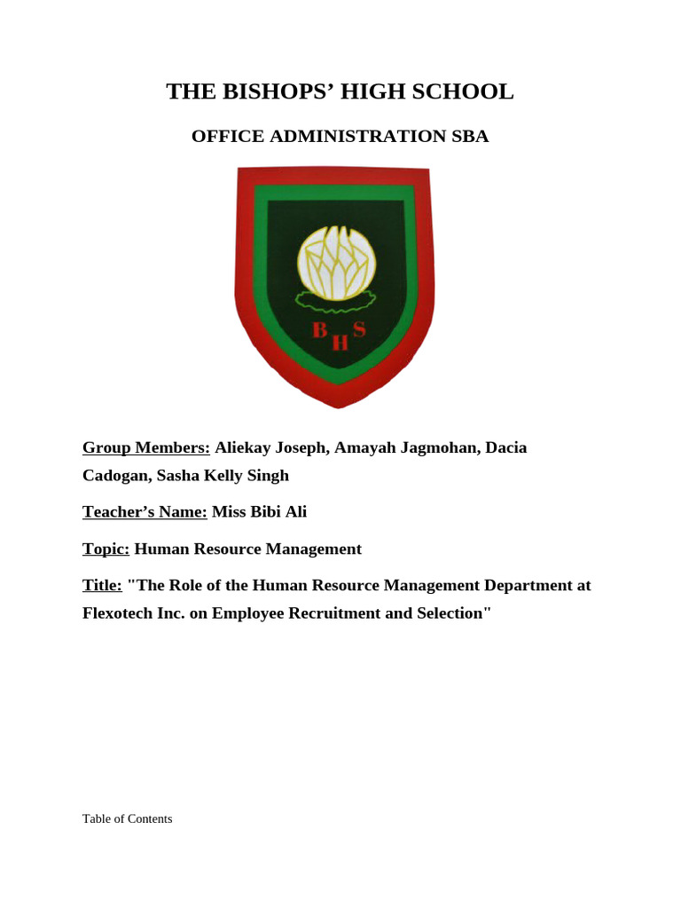 OA SBA | PDF | Human Resource Management | Recruitment