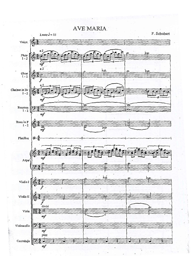 Ave María - Score | PDF