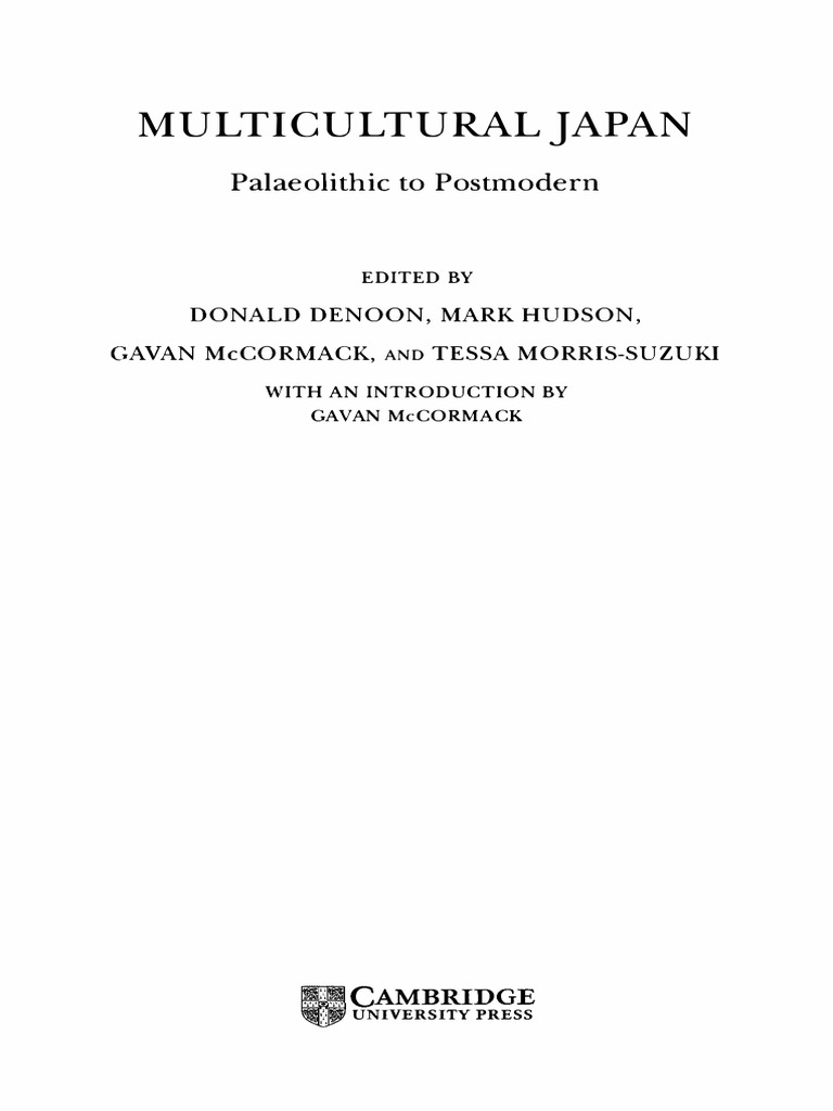 (Contemporary Japanese Society) Donald Denoon, Mark Hudson, Gavan ...
