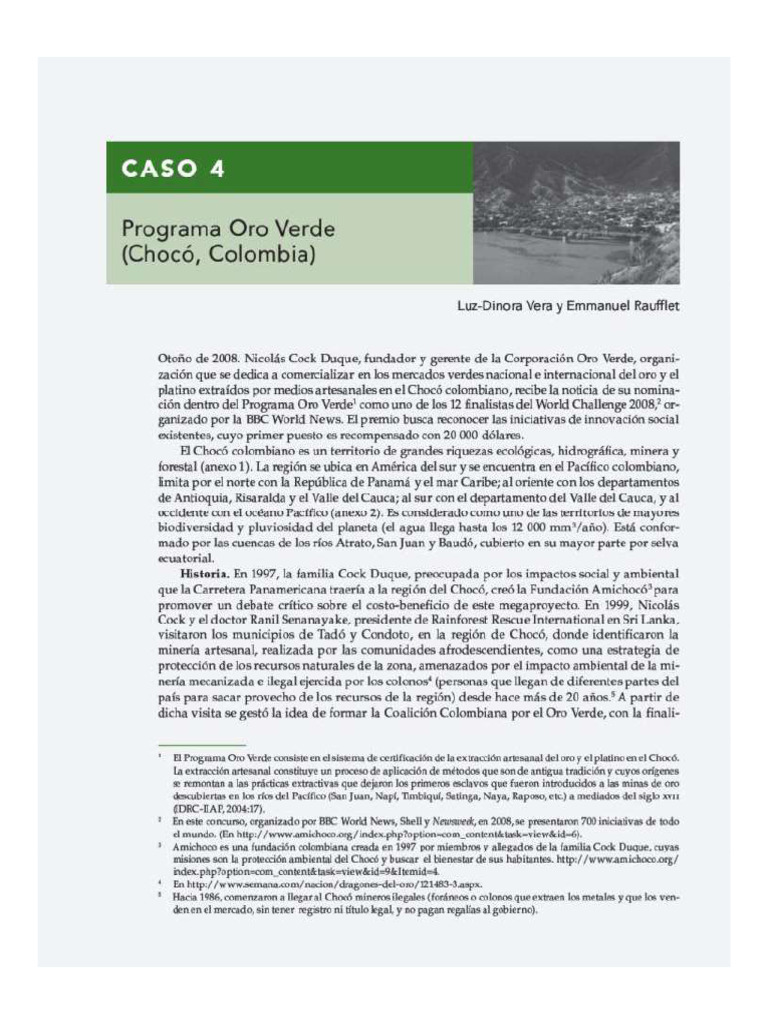 Caso 4 Programa Oro Verde | PDF