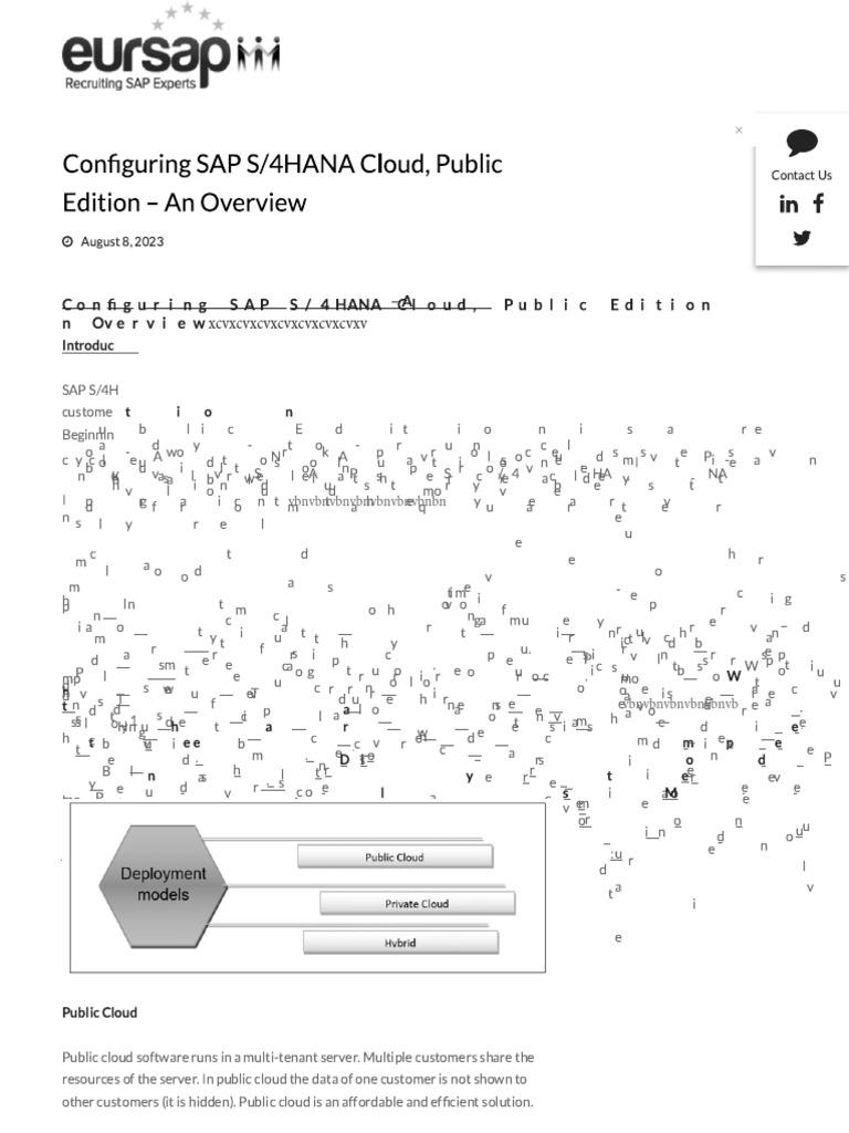 Configuring Sap S 4hana Cloud Public Edition An Overview Eursap5 Pdf