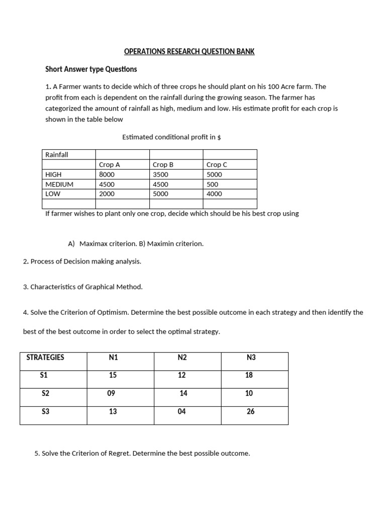 Operations Research Study Guide | PDF | Applied Mathematics | Algorithms