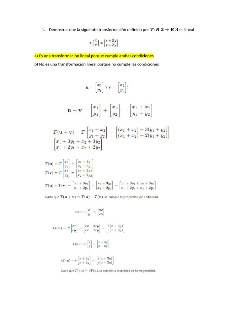 Algebra Lineal | PDF