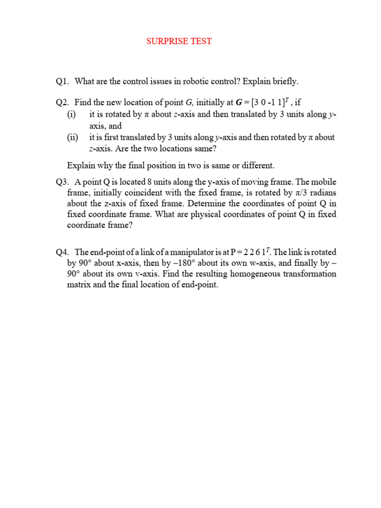 Surprise Test EC4155 | PDF