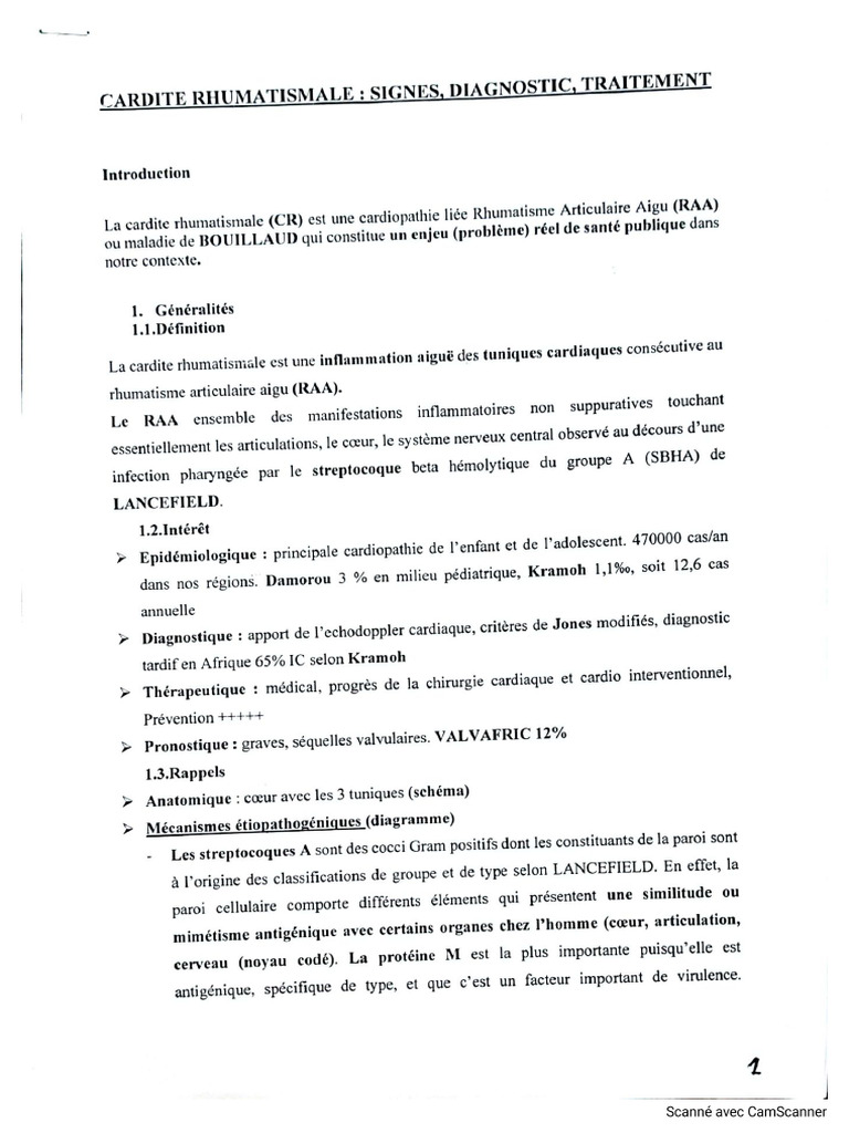 Cardite Rhumatismale | PDF