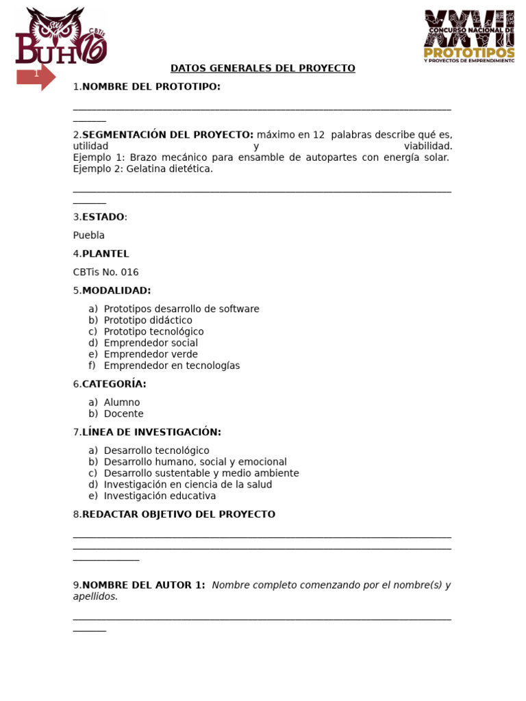 Datos Generales Del Proyecto | PDF