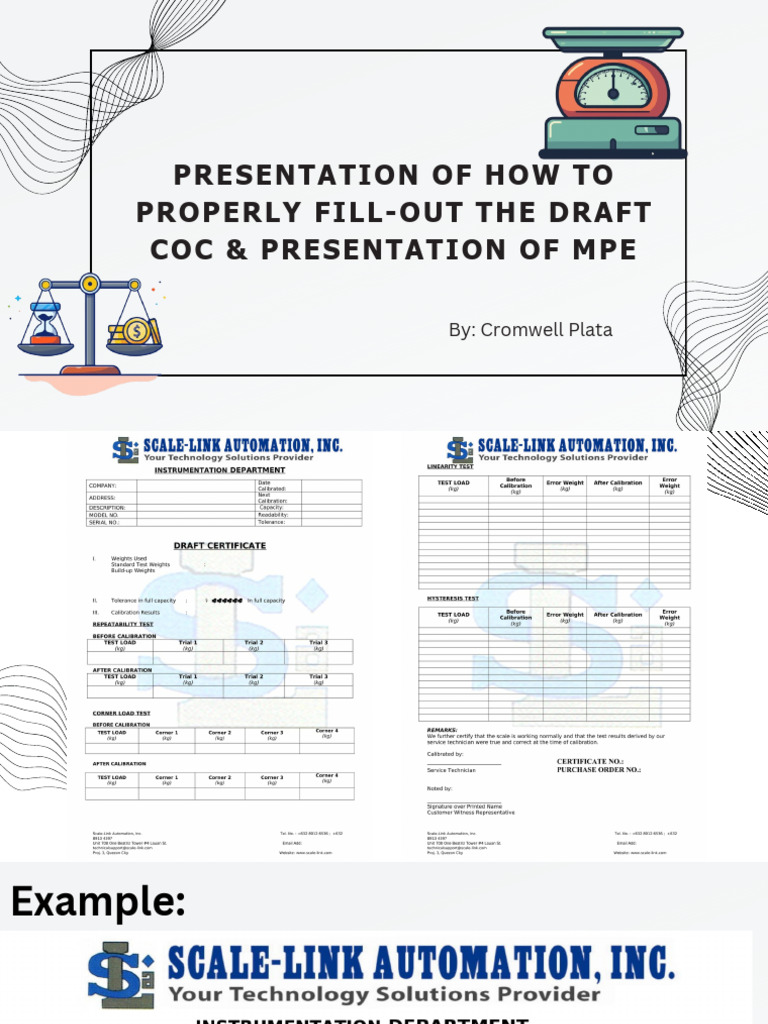 Filling Out Draft COC & MPE Guide | PDF
