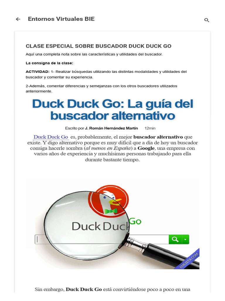 Clase 7 Especial Sobre Buscador Duck Duck Go | PDF | Privacidad en ...