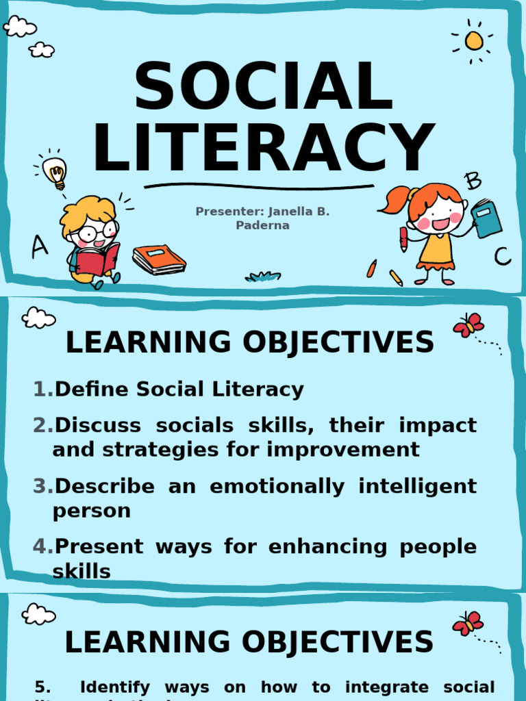 Social Literacy (2) | PDF | Emotional Intelligence | Literacy