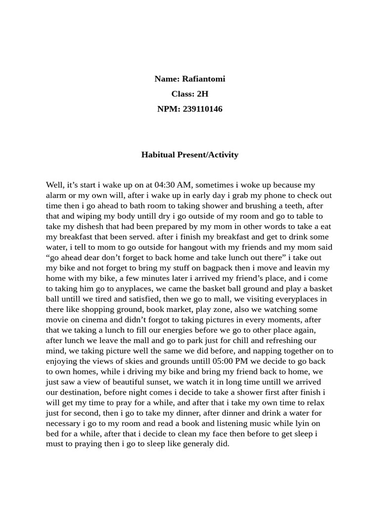 Habitualy Present | PDF