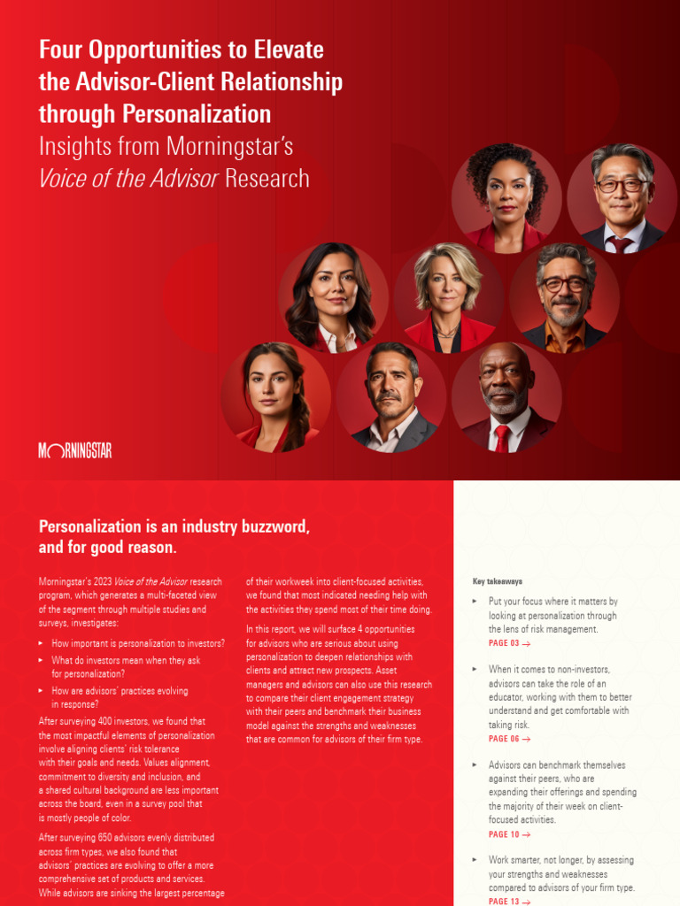 Four Opportunities To Elevate Advisor Client Relationship | PDF ...