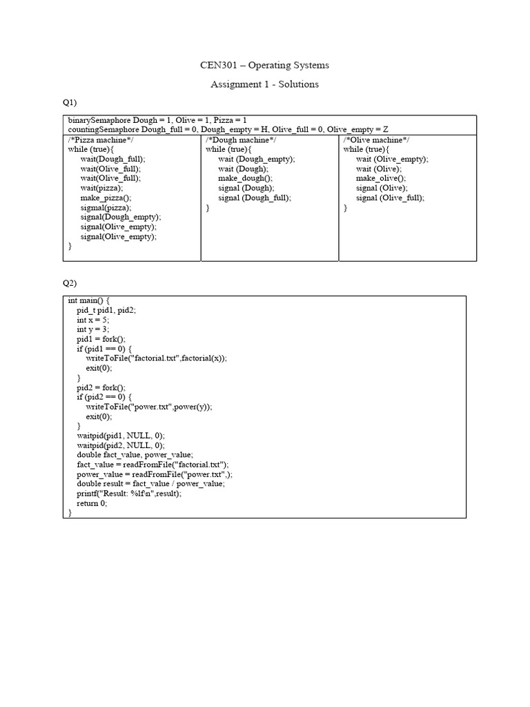Assignment 1 - Solutions | PDF