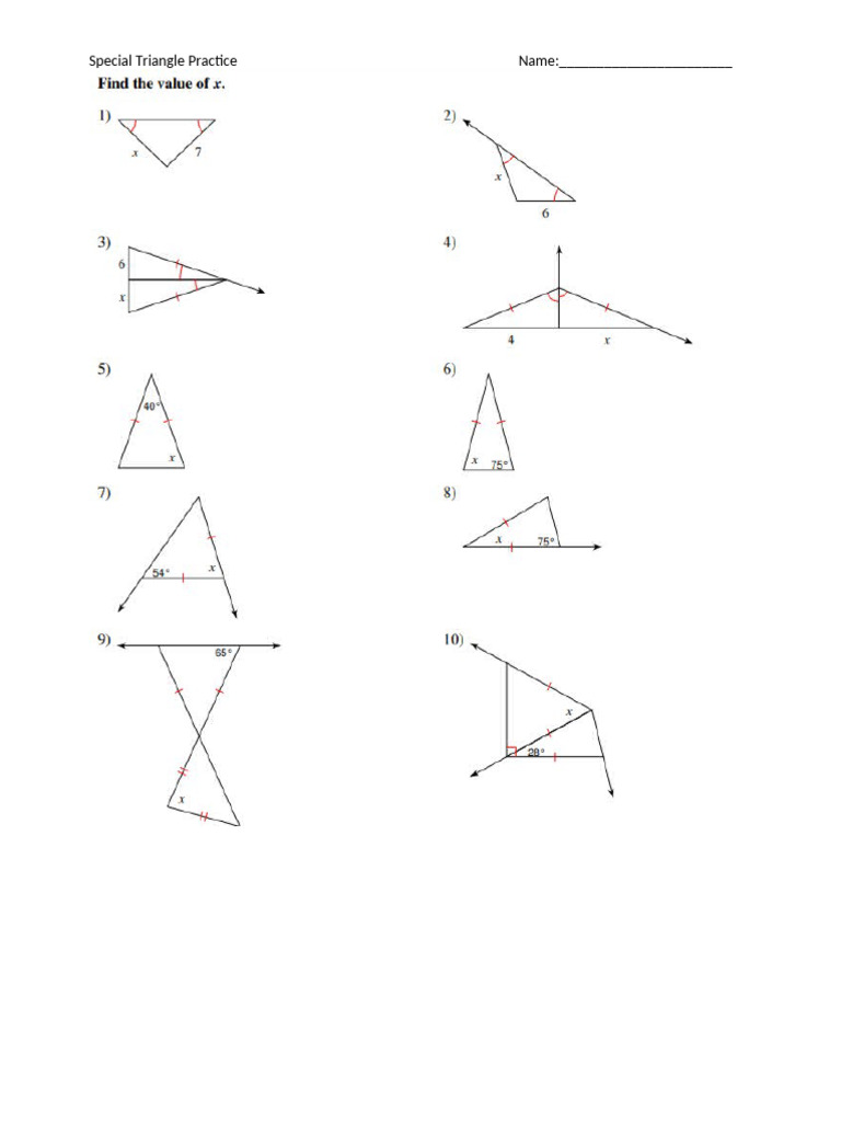 Triangle Practice | PDF