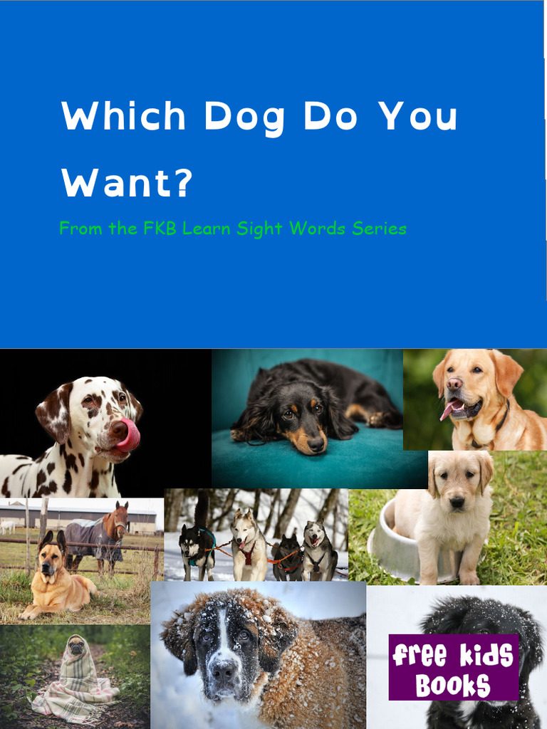 5.learn Sight Words-Print Friendly-DOGS For toddlers-FKB | PDF ...