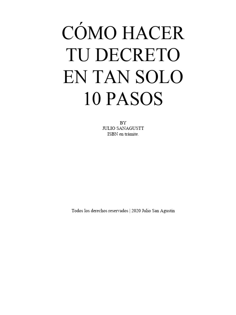 10 Pasos para Hacer Tu Decreto | PDF | Amor | Sufrimiento