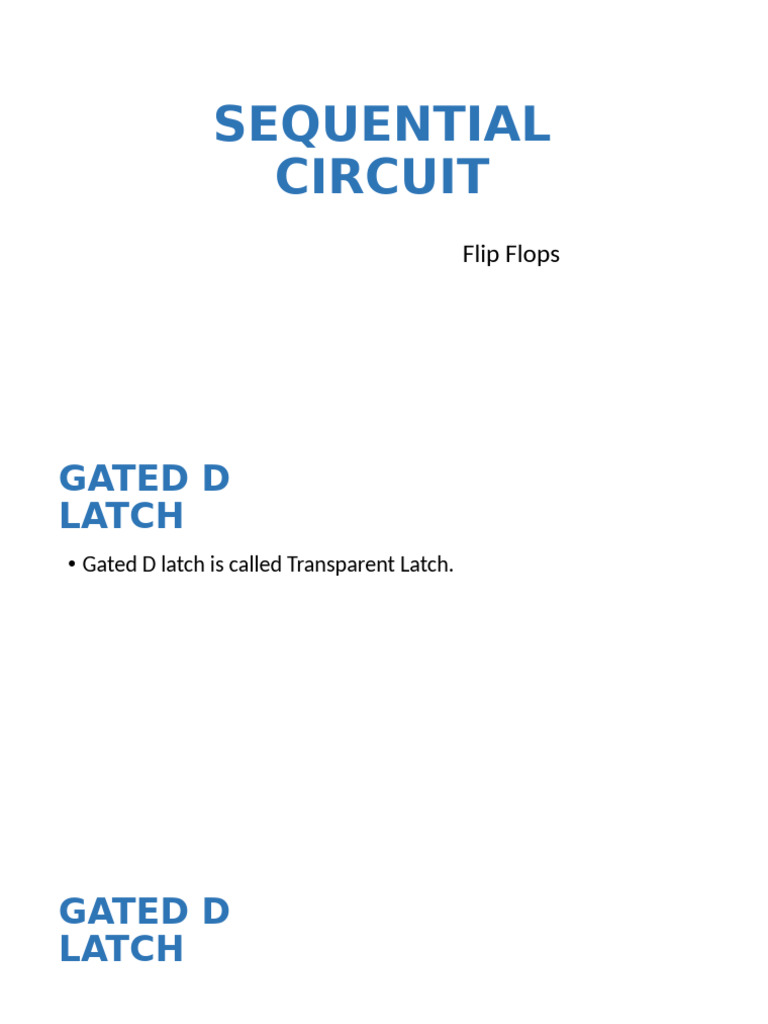 Lec 21(Flip Flops) | PDF | Digital Technology | Electrical Circuits