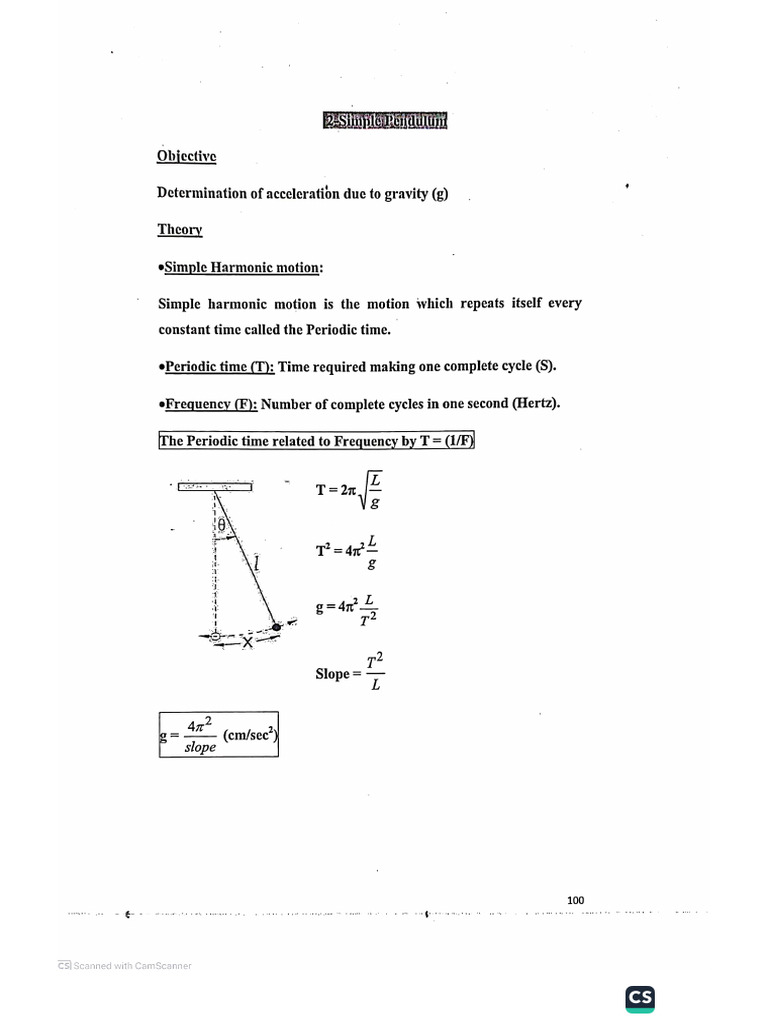 Simple Pendulum | PDF