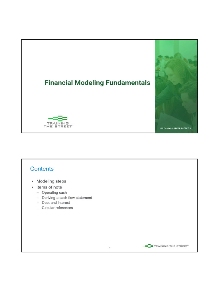 Financial modeling - fundamentals eBinder | PDF | Cash Flow Statement ...