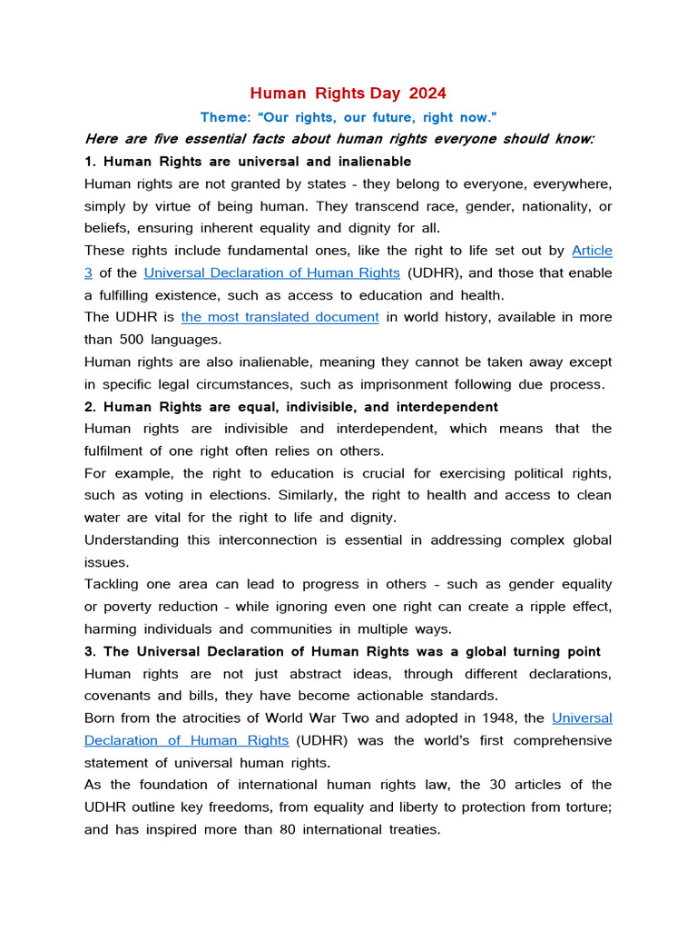 Human Rights Day 2024 | PDF