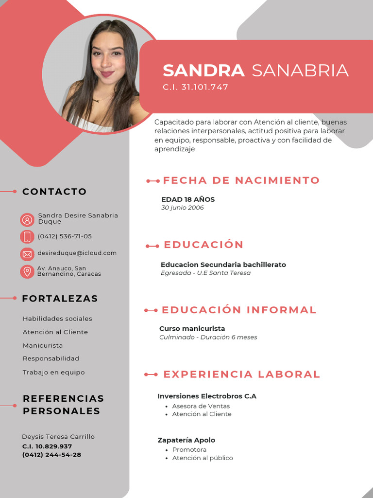 Curriculum Vitae Sandra | PDF