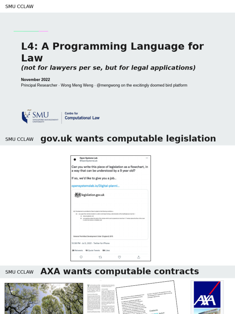 L4: Programming Language for Law | PDF | Application Software | Eclipse (Software)