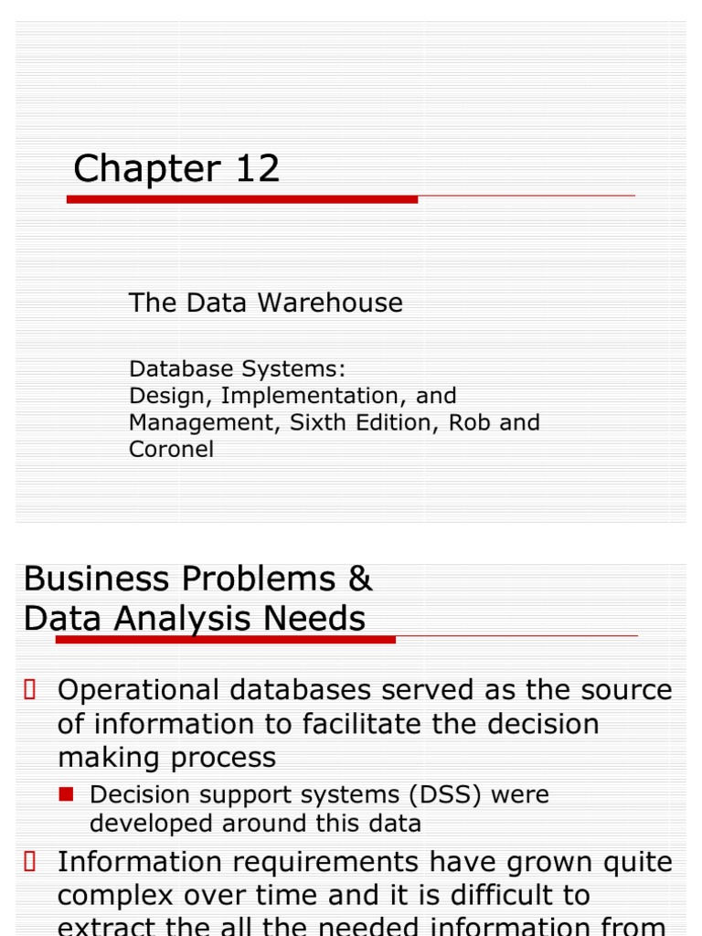 12 DataWarehouse | PDF | Data Warehouse | Relational Database
