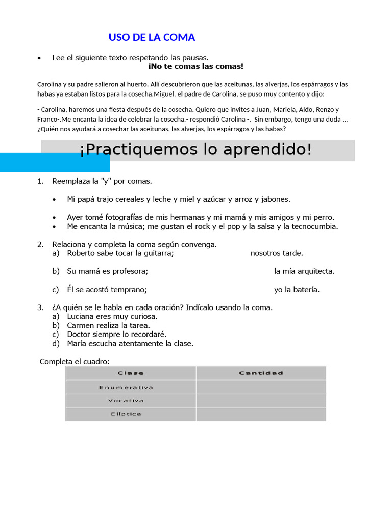 Clases-de-Coma- (3) | PDF