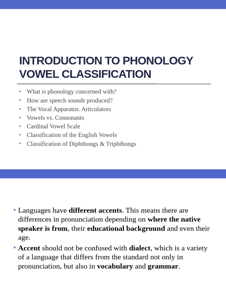 Phonology Sound Production Articulators Vowels 2 | PDF | Phonetics | Vowel
