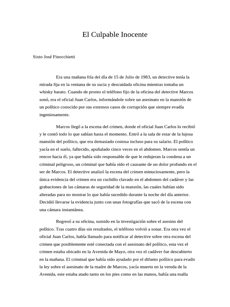 El Culpable Inocente | PDF