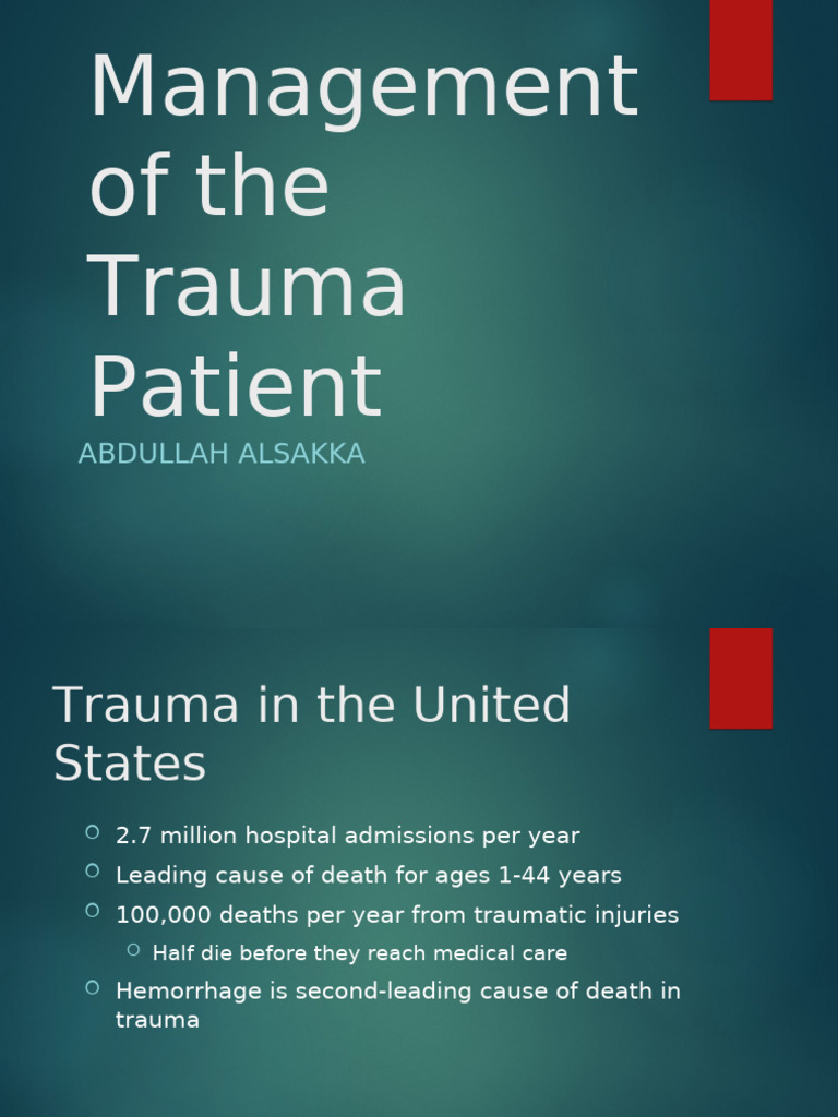 Trauma For Students | PDF | Major Trauma | Shock (Circulatory)