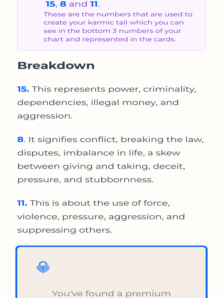 Physical Aggression - 15-8-11 - Karmic Tail Destiny Matrix Chart The ...